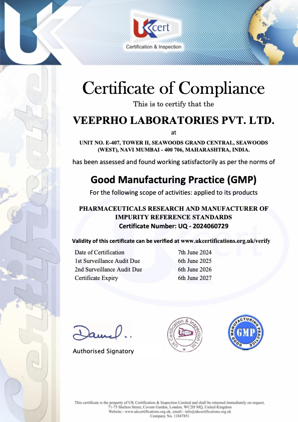 Veeprho ISO Certificates